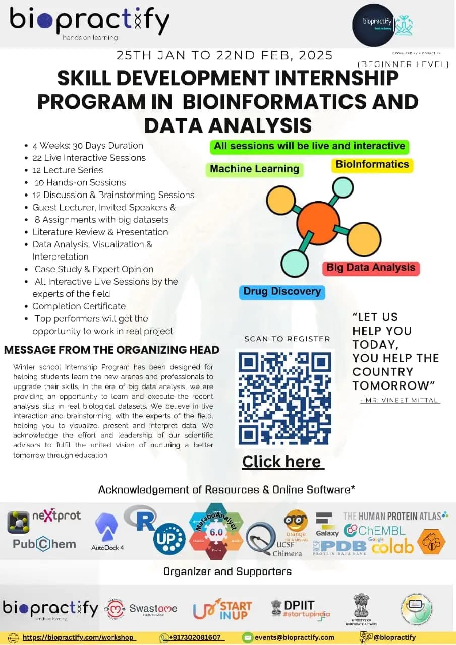 Bioinformatics online course with certificate - biopracify.in